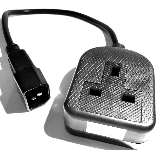 Klikk Computers Store Malta - IEC to 3-pin UK Plug UPS Adapter
