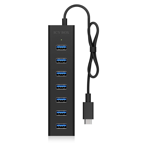 Klikk Computers Store Malta - Icy Box 7 Port USB 3.0 Type-C Hub & Charger